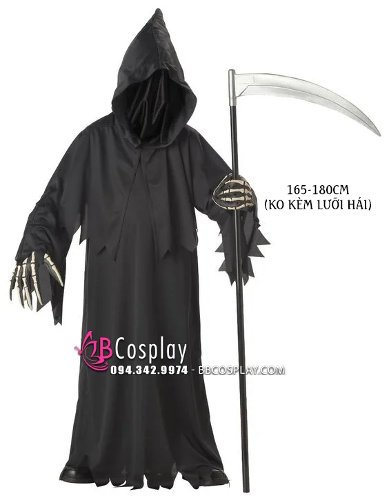 Đồ Thần Chết Grim Reaper Đen Tay Xương Giá Tốt Nhất Tại BBCosplay.com